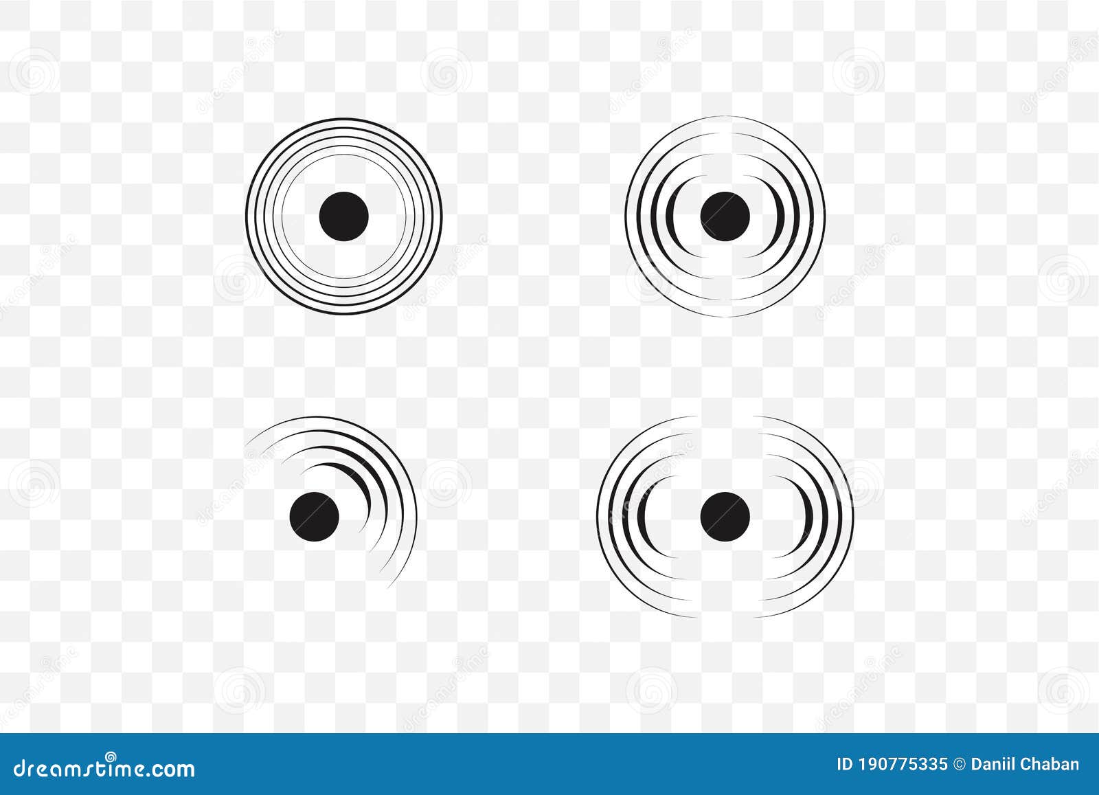Sonar Wave And Echo Sounding Symbol. Sonic Sonar Signals, Radar Waves ...