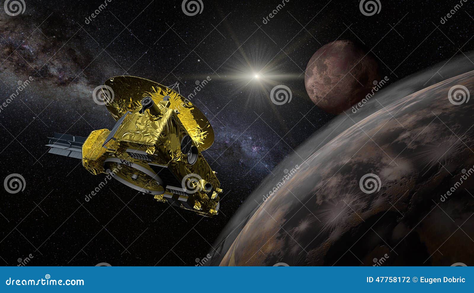 Sonde D'espace De New Horizons - Survol De Pluton Illustration Stock ...