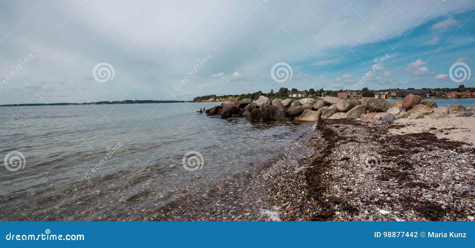 Sonderborg, Denmark Beach with Bathing Guests Stock Photo - Image of ...