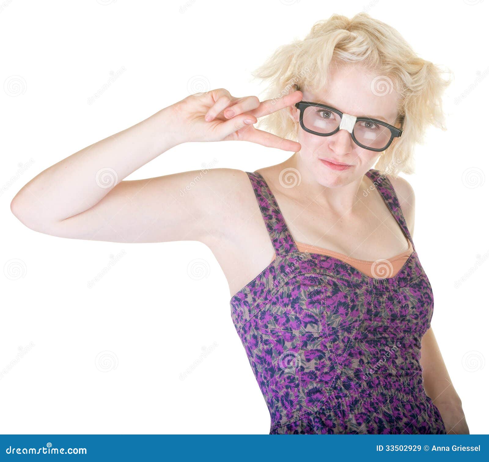 Sonderling, Der Friedenszeichen Zeigt Stockbild - Bild von recht ...