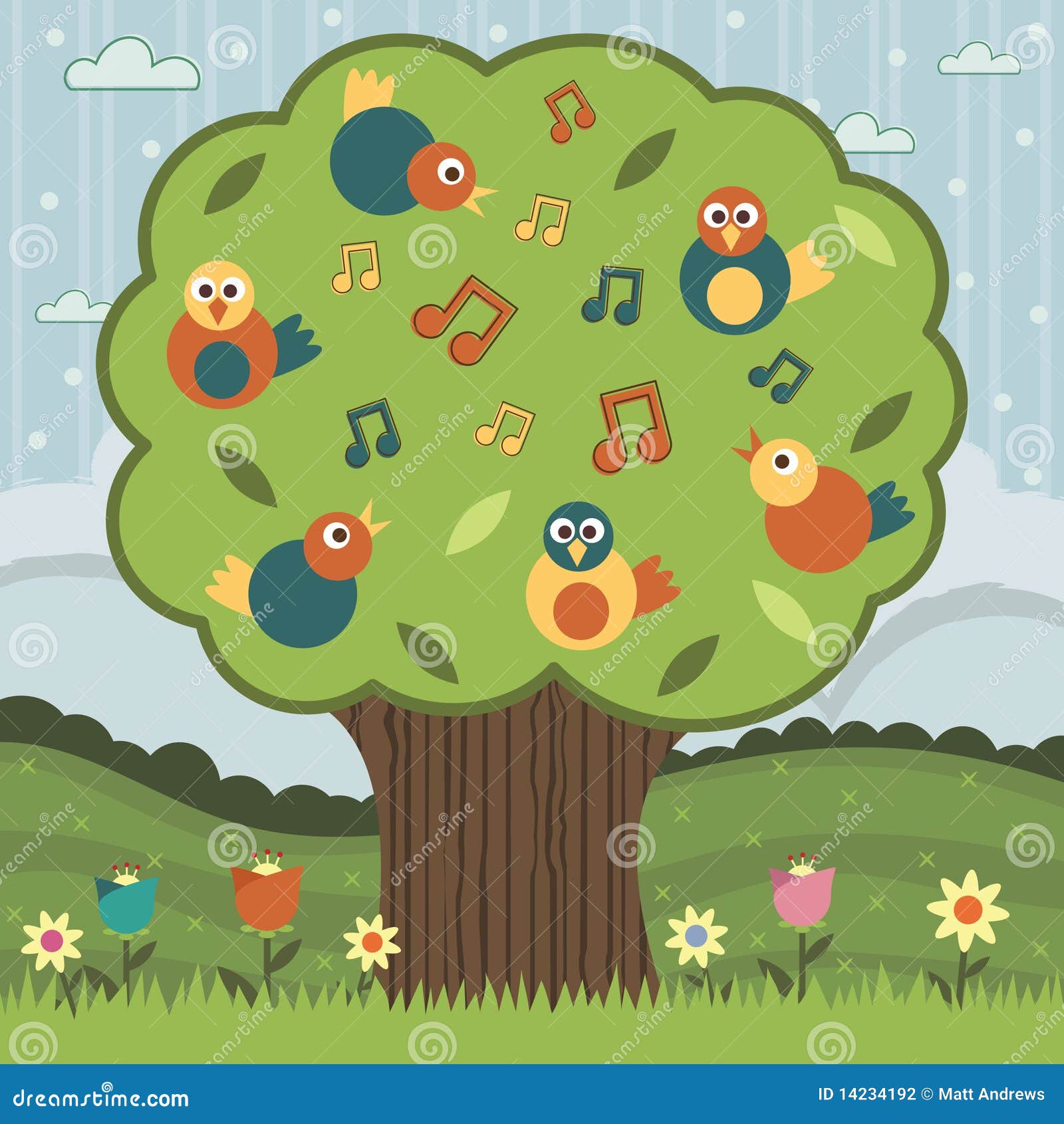 Big Set Of Song Birds. Cartoon Song Birds Characters Isolated On White ...