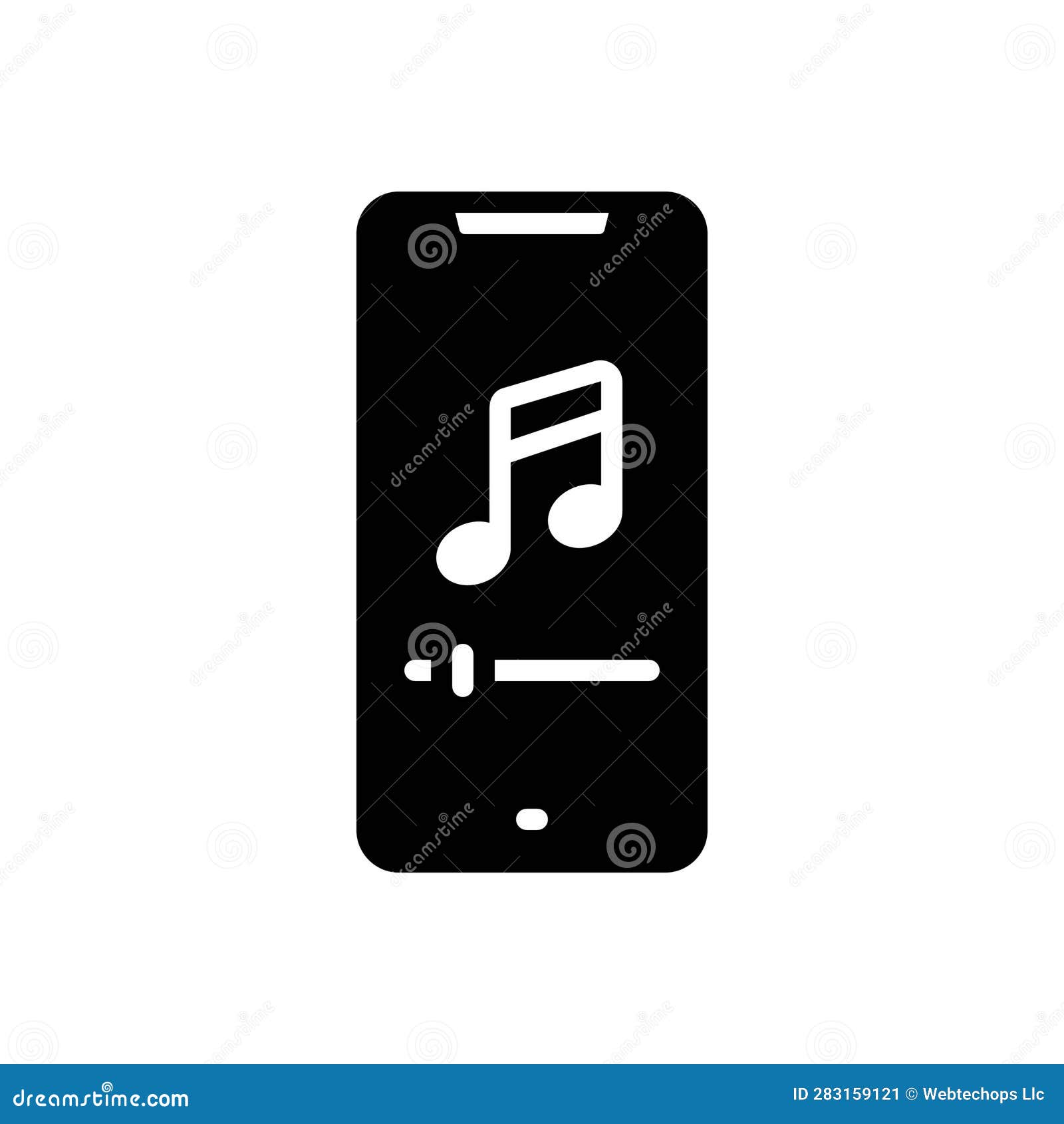 Black Solid Icon for Song, Music and Player Stock Vector - Illustration ...