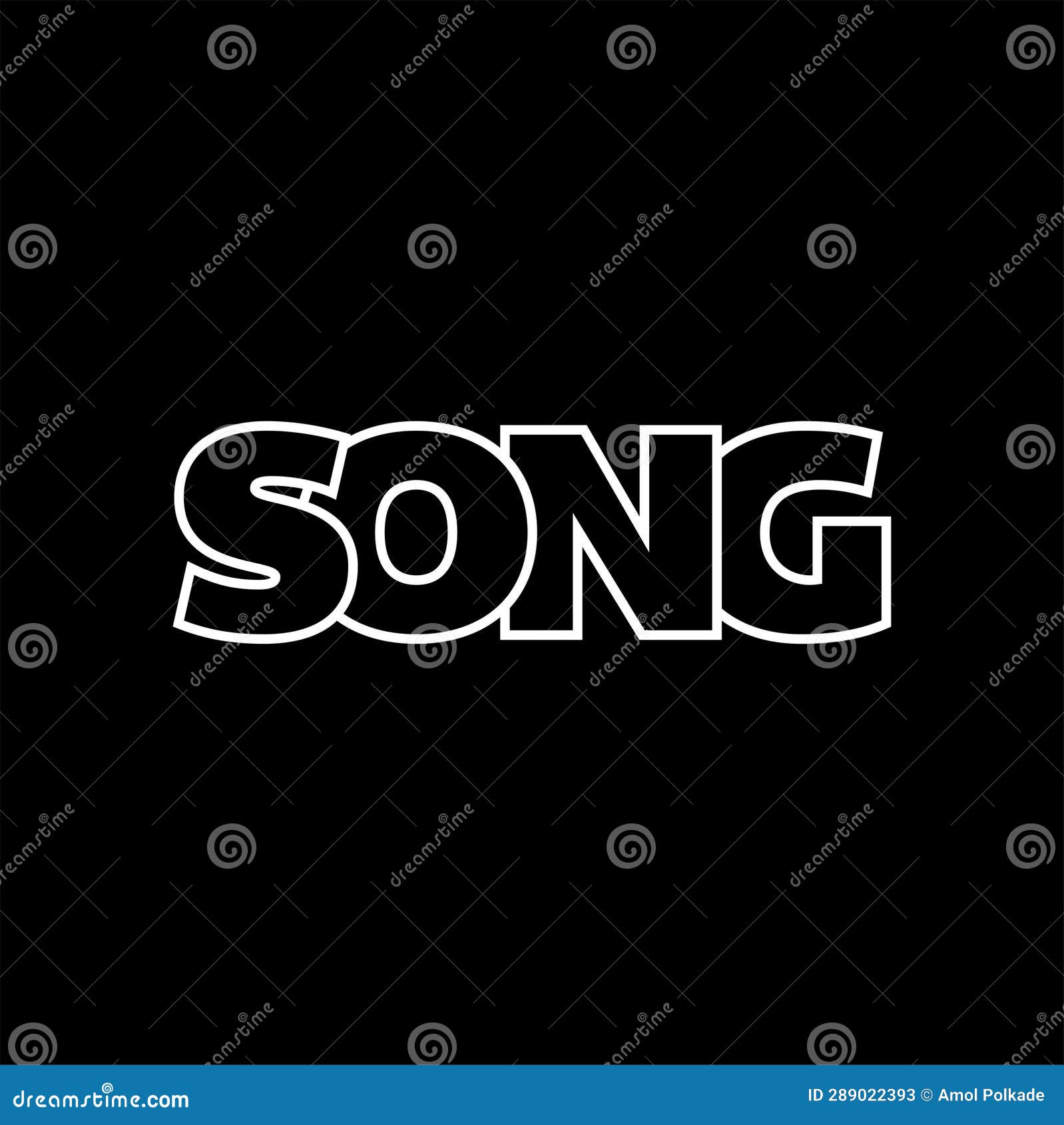 Song Lettering Vector Typography Art Stock Illustration - Illustration ...