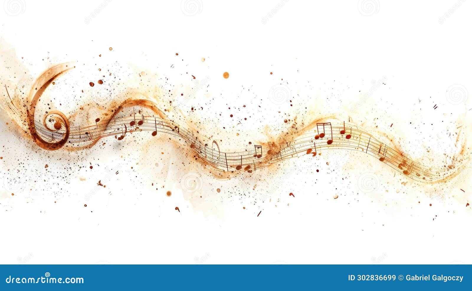 Song Line with Music Notes Background Isolated Stock Illustration ...