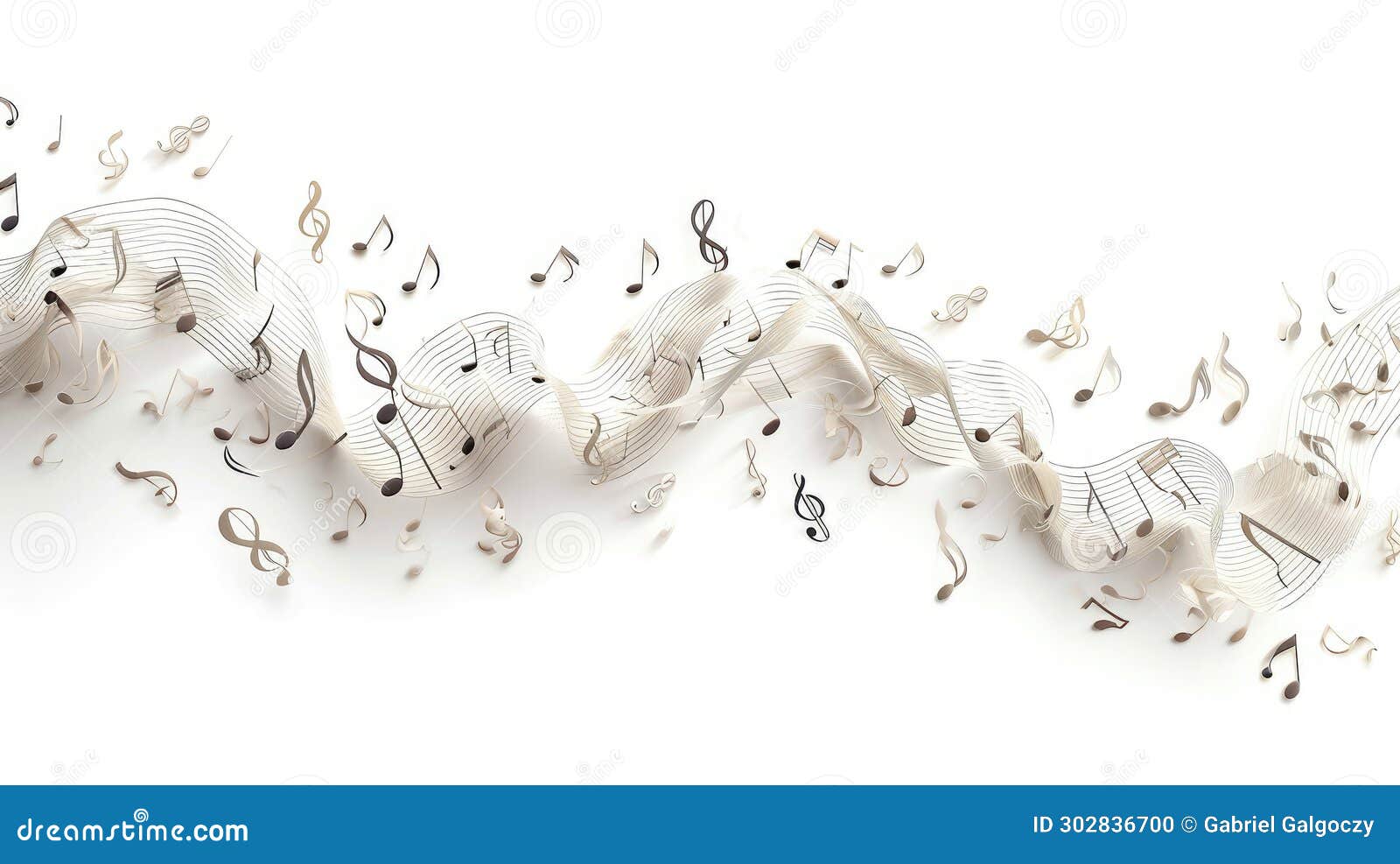 Song Line with Music Notes Background Isolated Stock Illustration ...
