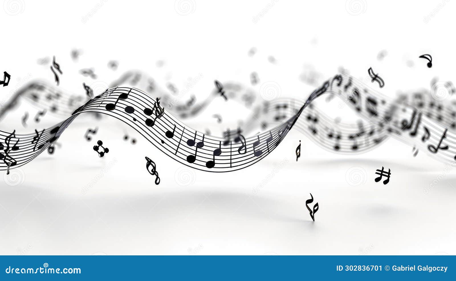 Song Line with Music Notes Background Isolated Stock Illustration ...