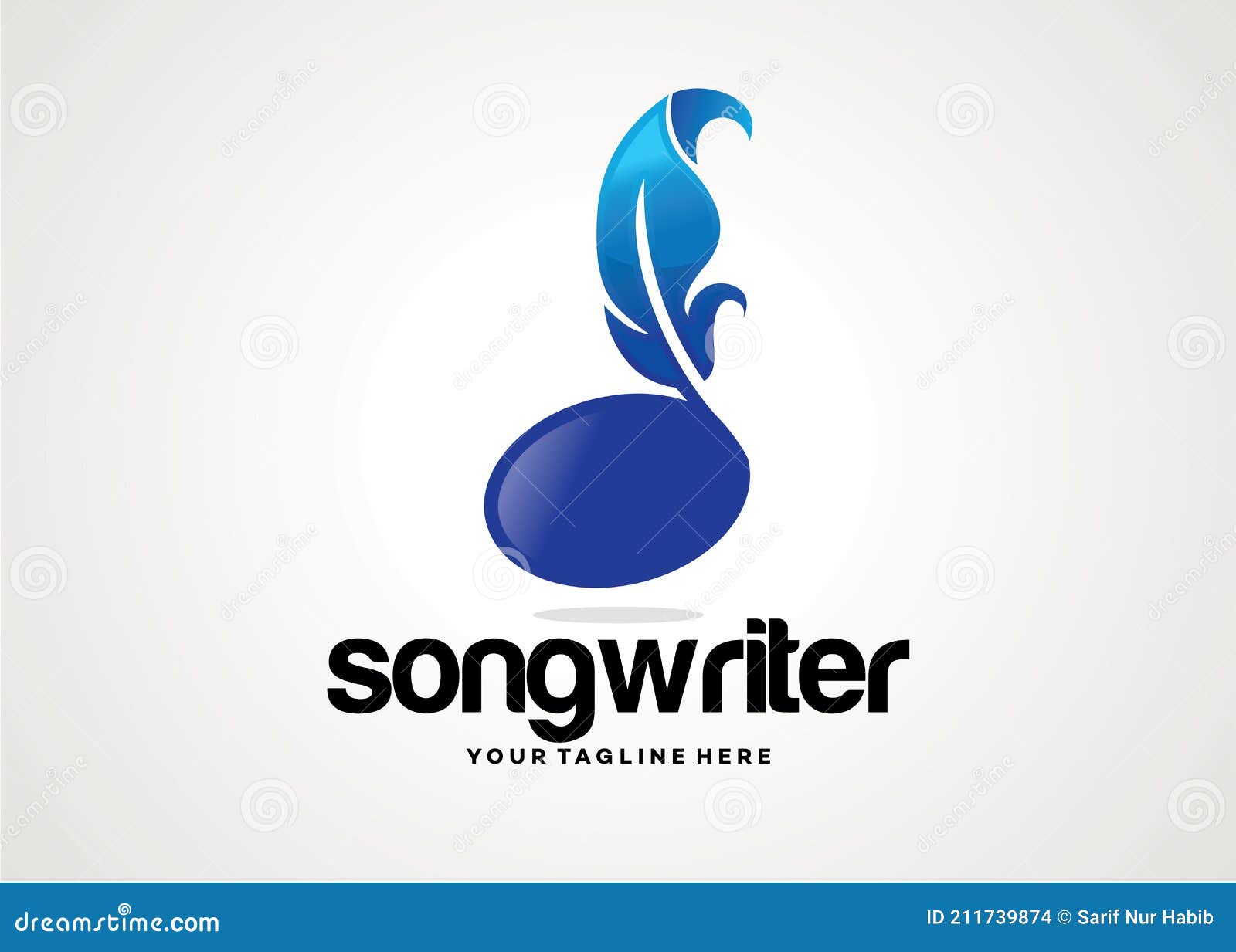 Song Writer Logo Template Design Vector Stock Vector - Illustration of ...