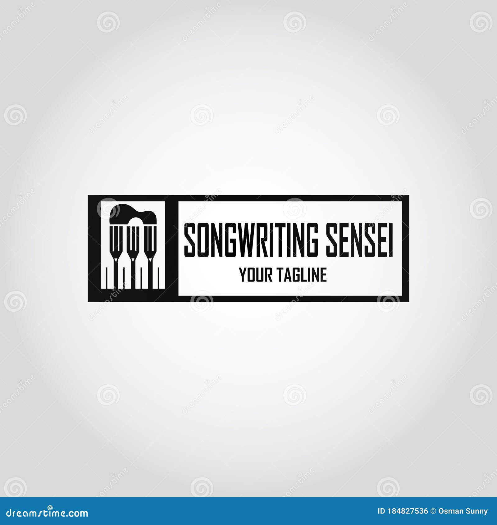 Song Writer Vector Logo Design Template Editorial Photo - Illustration ...