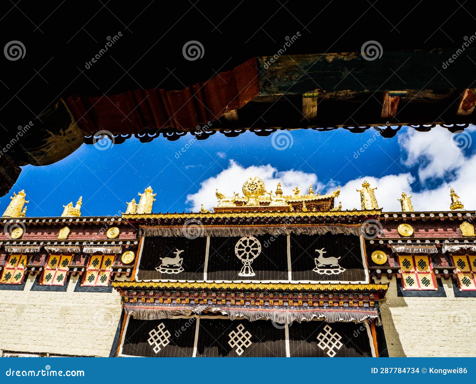 Song Zan Lin Monastery. View of Under Roofs Stock Photo - Image of song ...