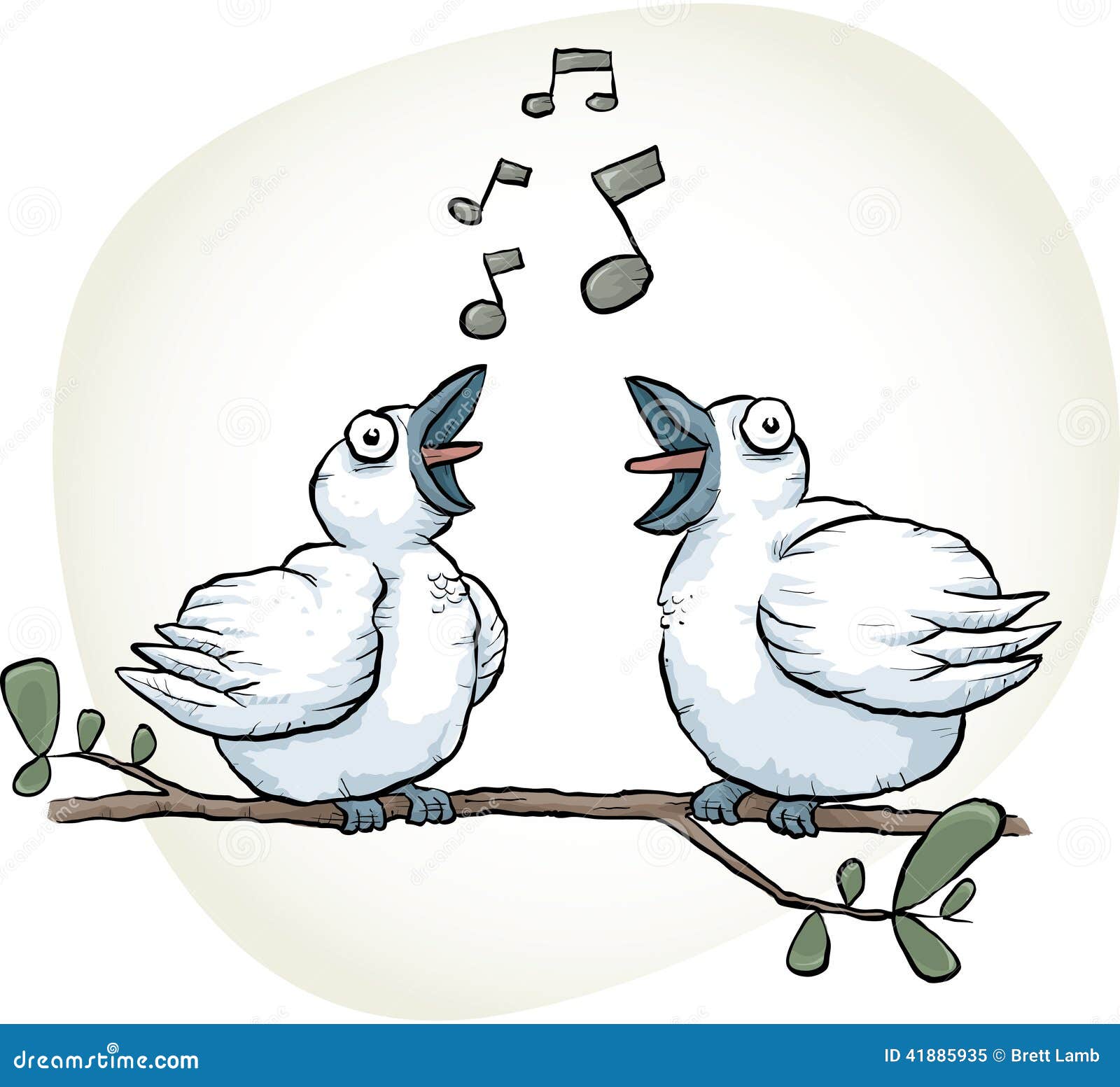 Songbirds Sing stock illustration. Illustration of romance - 41885935
