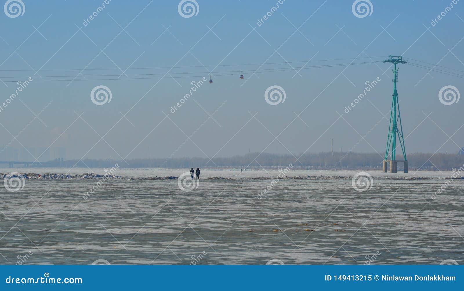 Songhua Ice River in Harbin, China Stock Image - Image of chinese ...