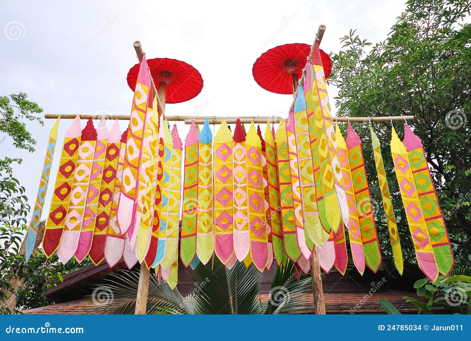 Songkran Festival Flag Stock Images - Image: 24785034