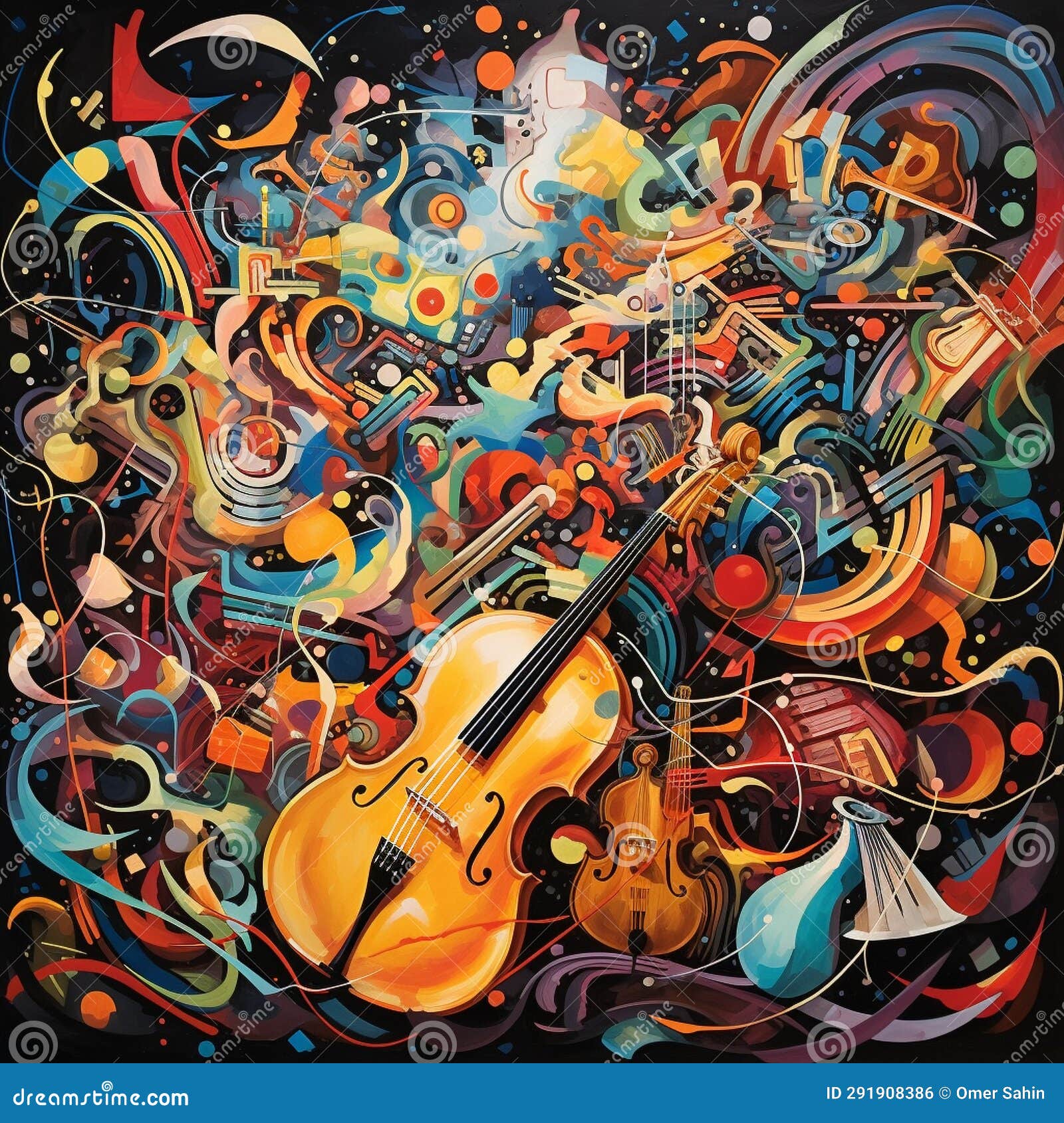 Sonic Serenade: a Visual Symphony of Musical Instruments Stock Photo ...