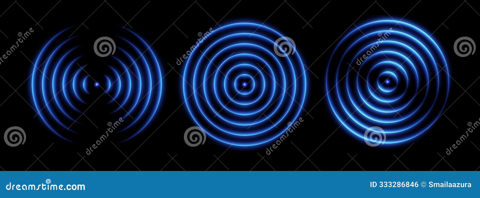 Sonic Wave Light Effect, Wireless Network Signal Icons, Glowing ...