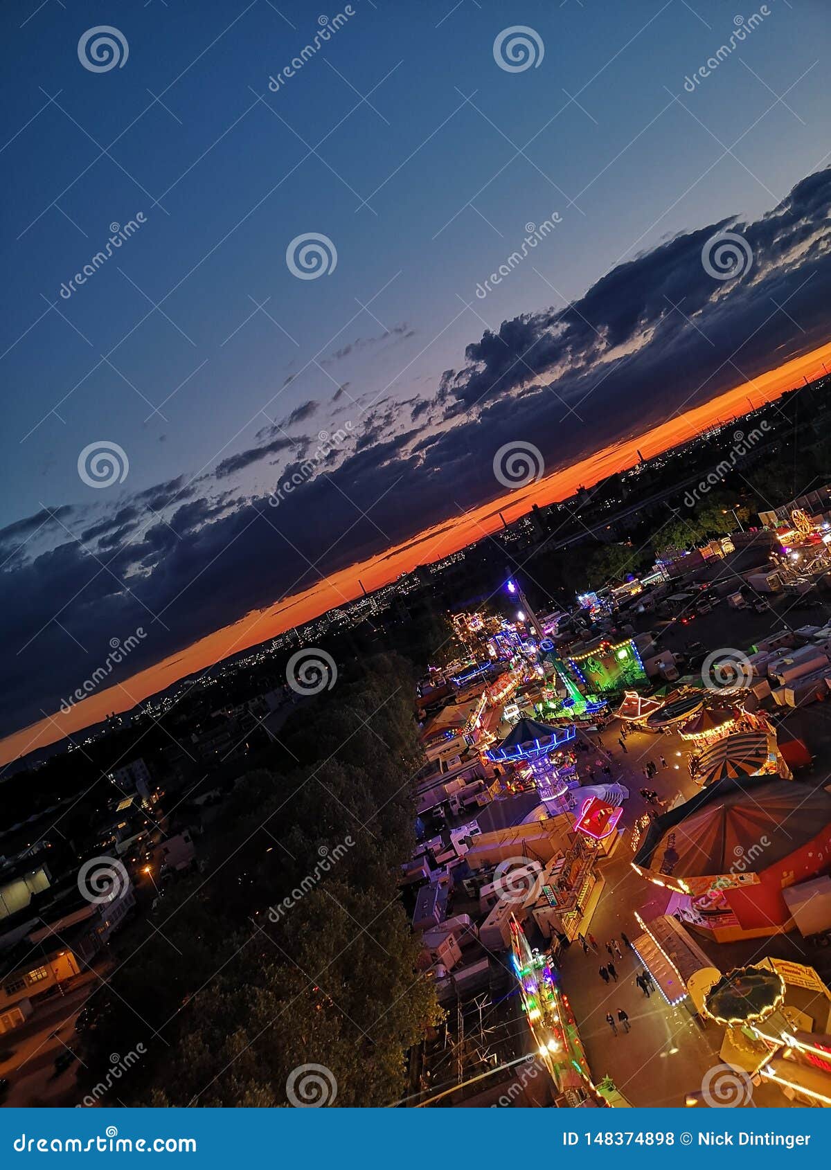Sonnenuntergang editorial stock photo. Image of clouds - 148374898