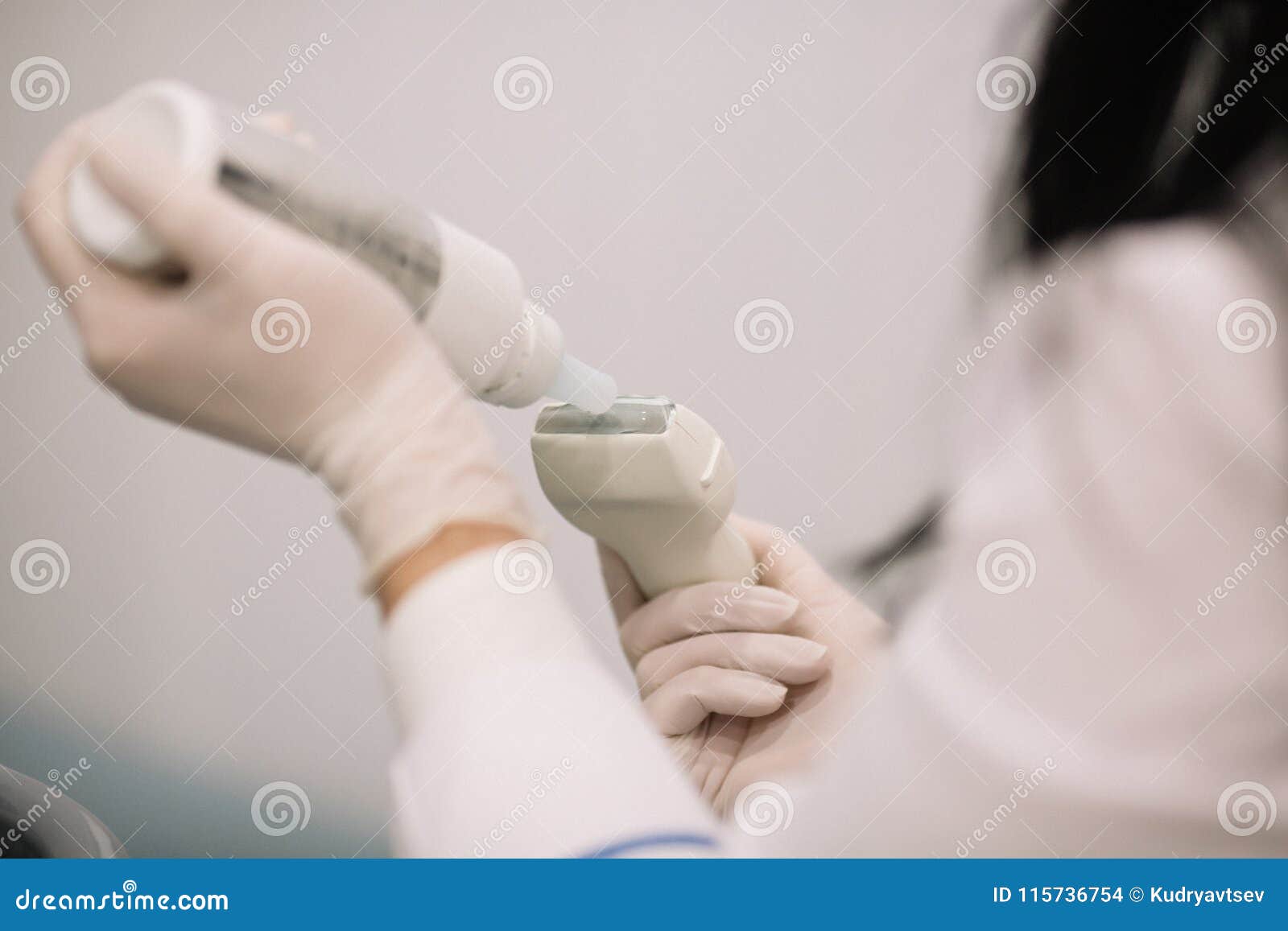 Sonographer Using Ultrasound Machine Stock Photo - Image of hospital ...