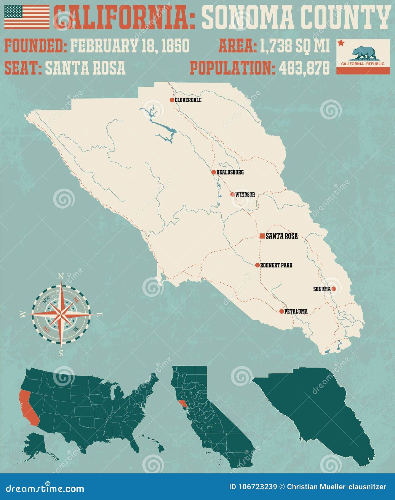 Sonoma county zip code map
