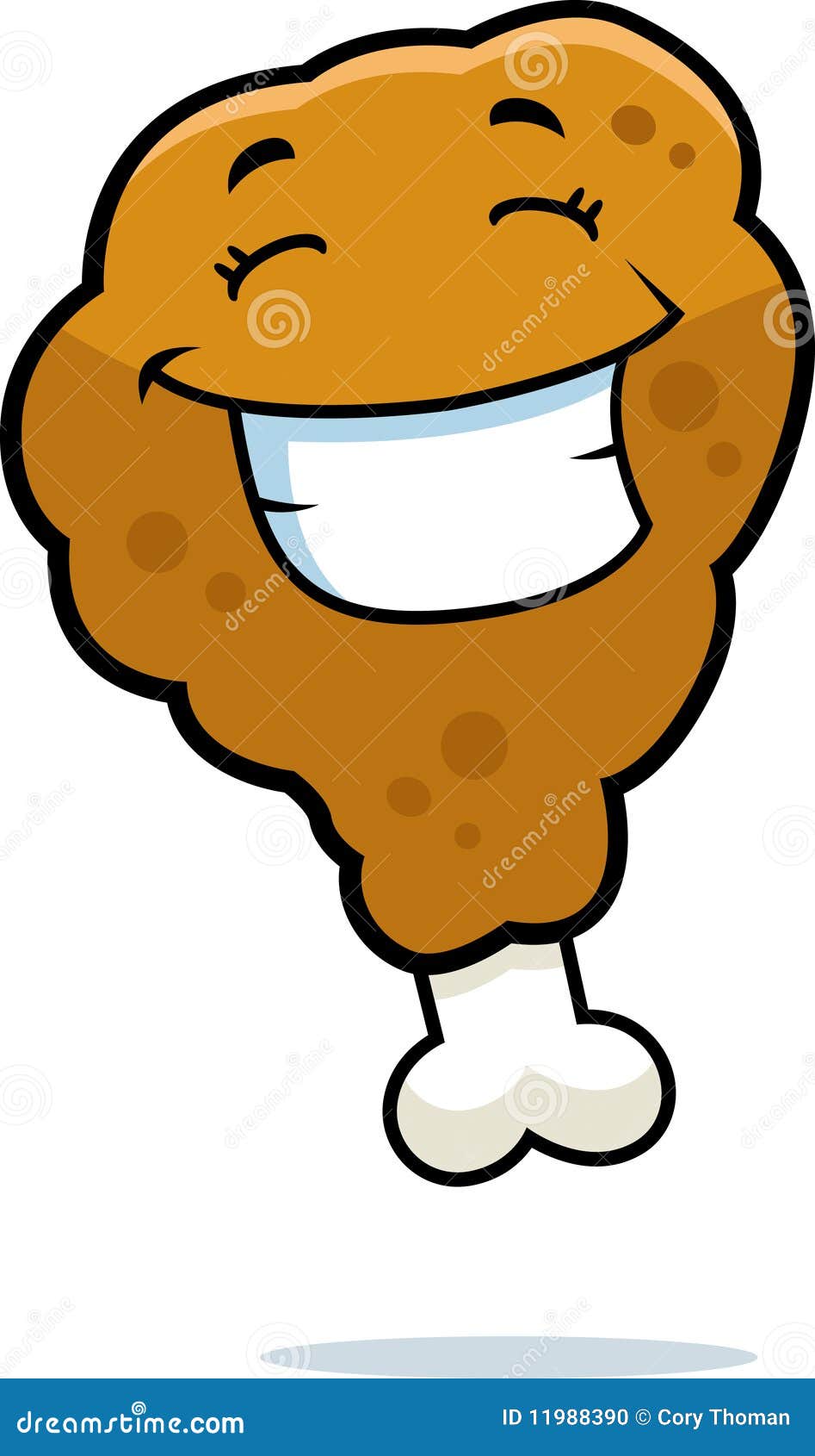 Sonrisa De La Pierna De Pollo Ilustración del Vector - Ilustración de ...