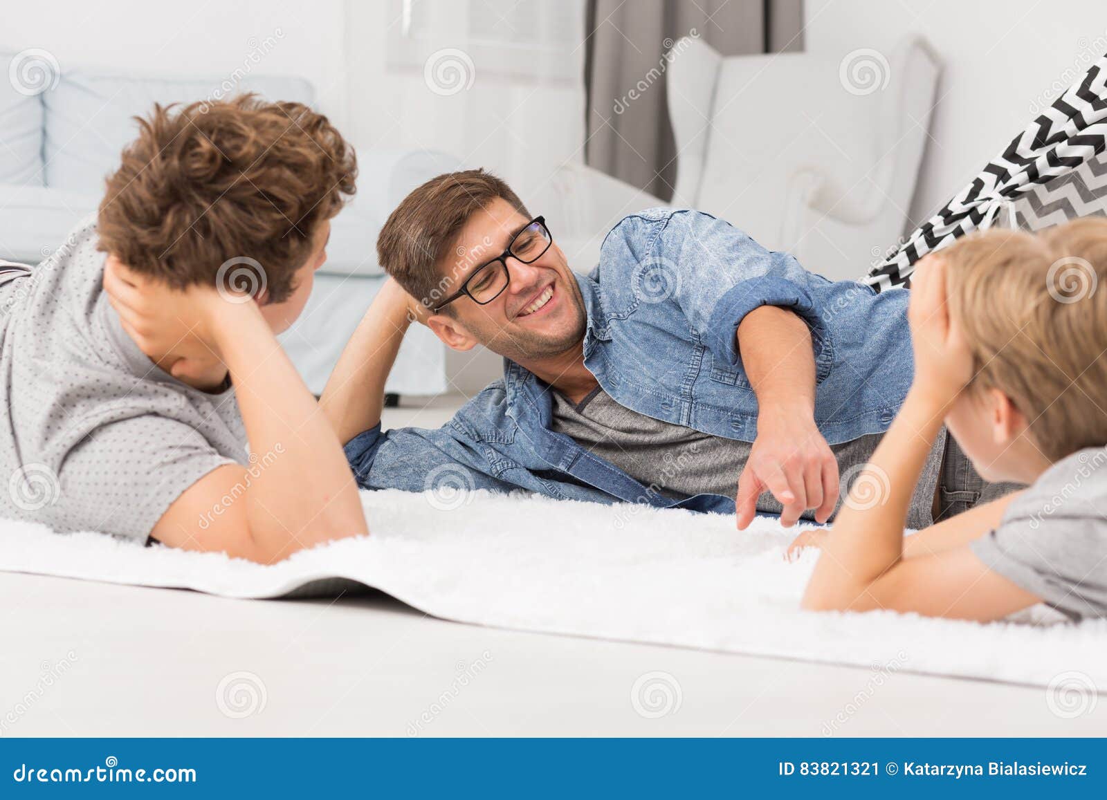 Sons and dad talking stock image. Image of time, father - 83821321
