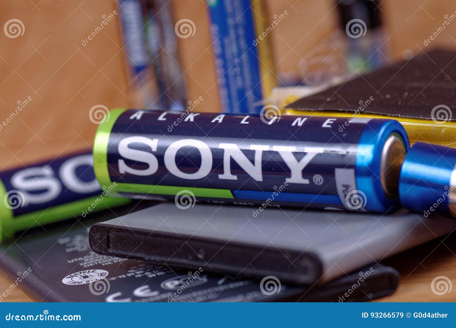 Sony battery editorial stock image. Image of illustrative - 93266579