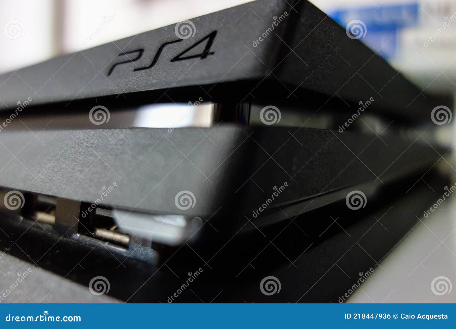 Sony Black Playstation 4 Pro Game Console Editorial Photo - Image of ...