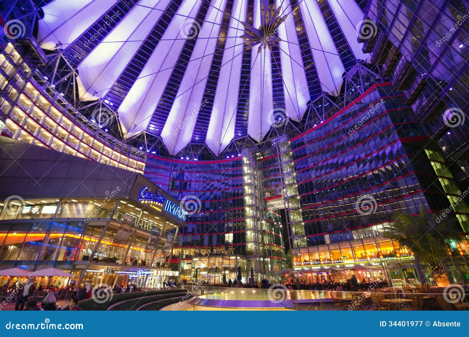 Sony Center in Berlin editorial photography. Image of dusk - 34401977