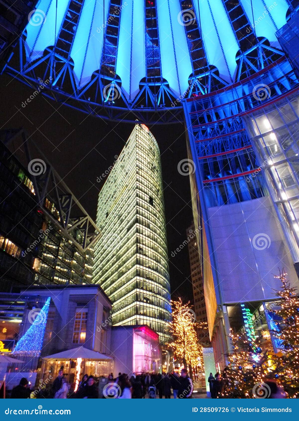 Sony Center at night editorial photo. Image of centre - 28509726