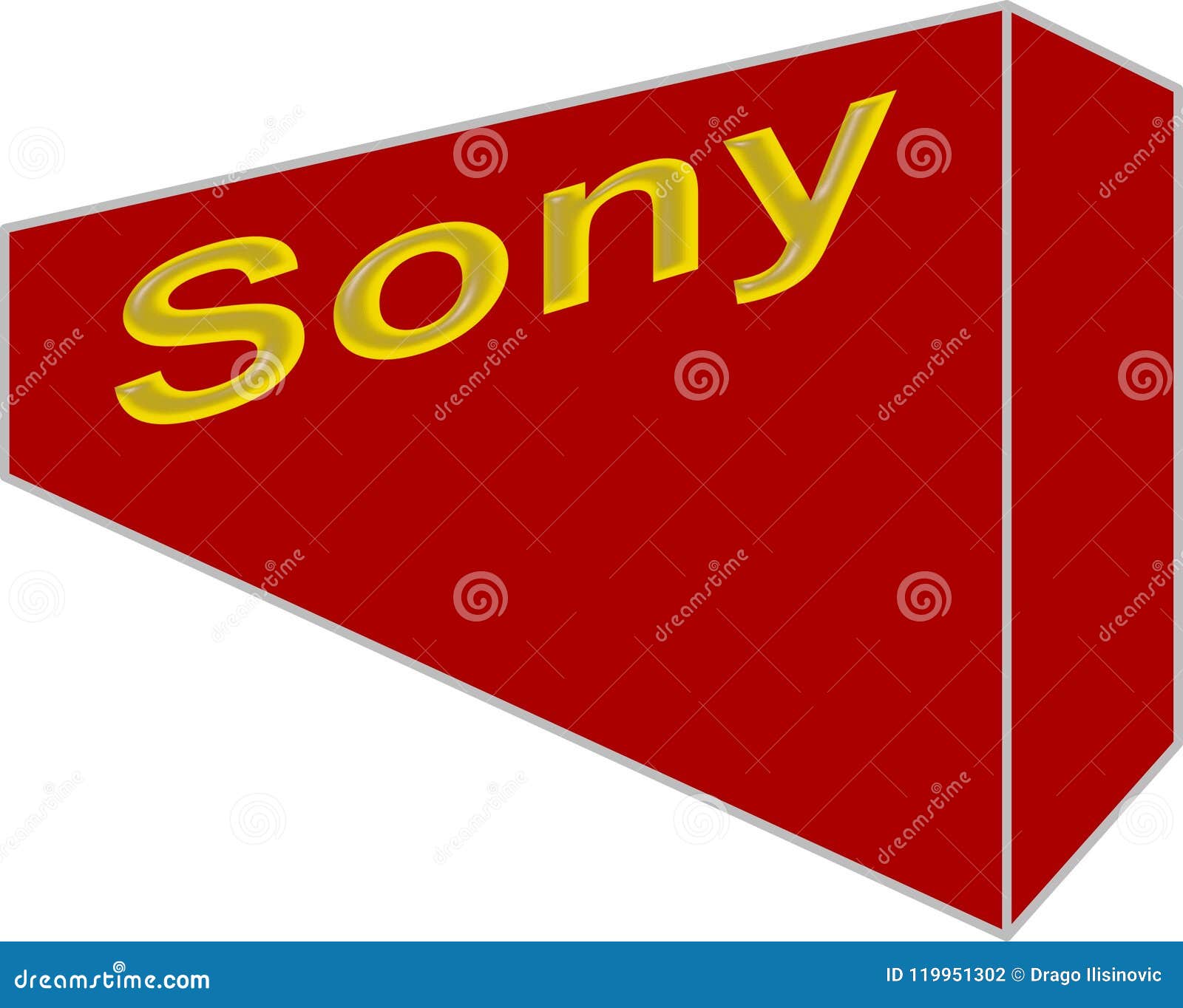 Logo Sony Company on Red Background Editorial Photography ...