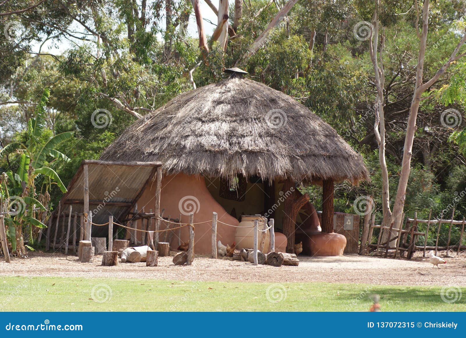 African Open Air Hut stock image. Image of houses, homes - 137072315