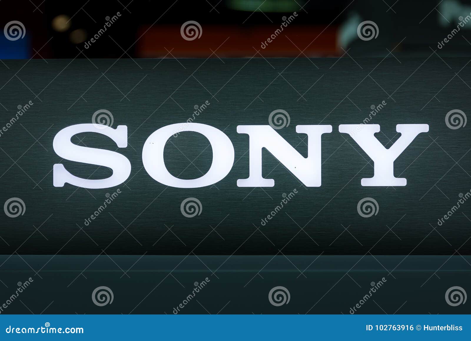 Sony Electronics Demo Display Logo Closeup Backlit Store Photography ... Sony Electronics Demo Display Logo Closeup Backlit Store Photography ...