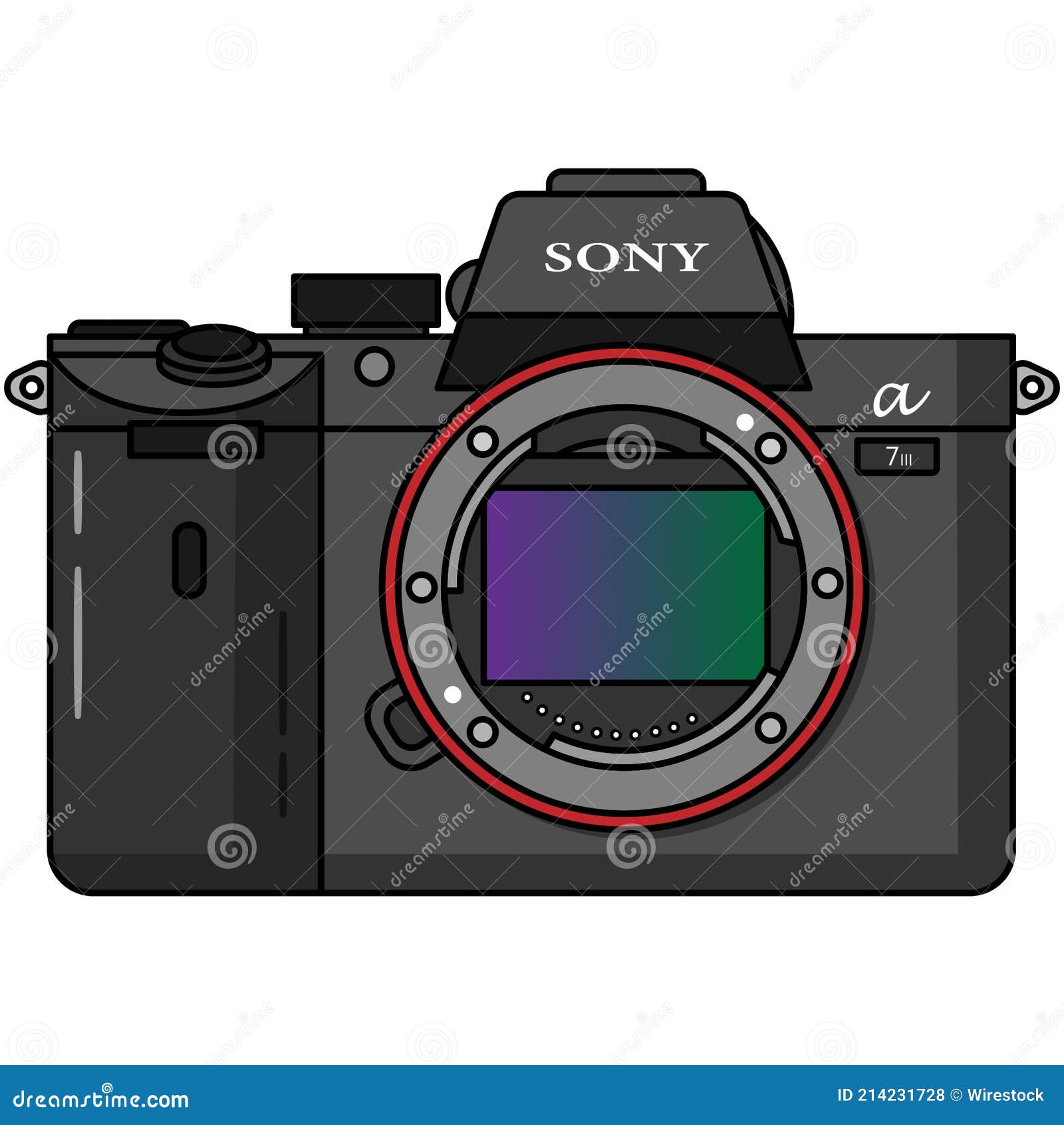 Sony Mirrorless Camera Stock Illustrations – 8 Sony Mirrorless Camera ...