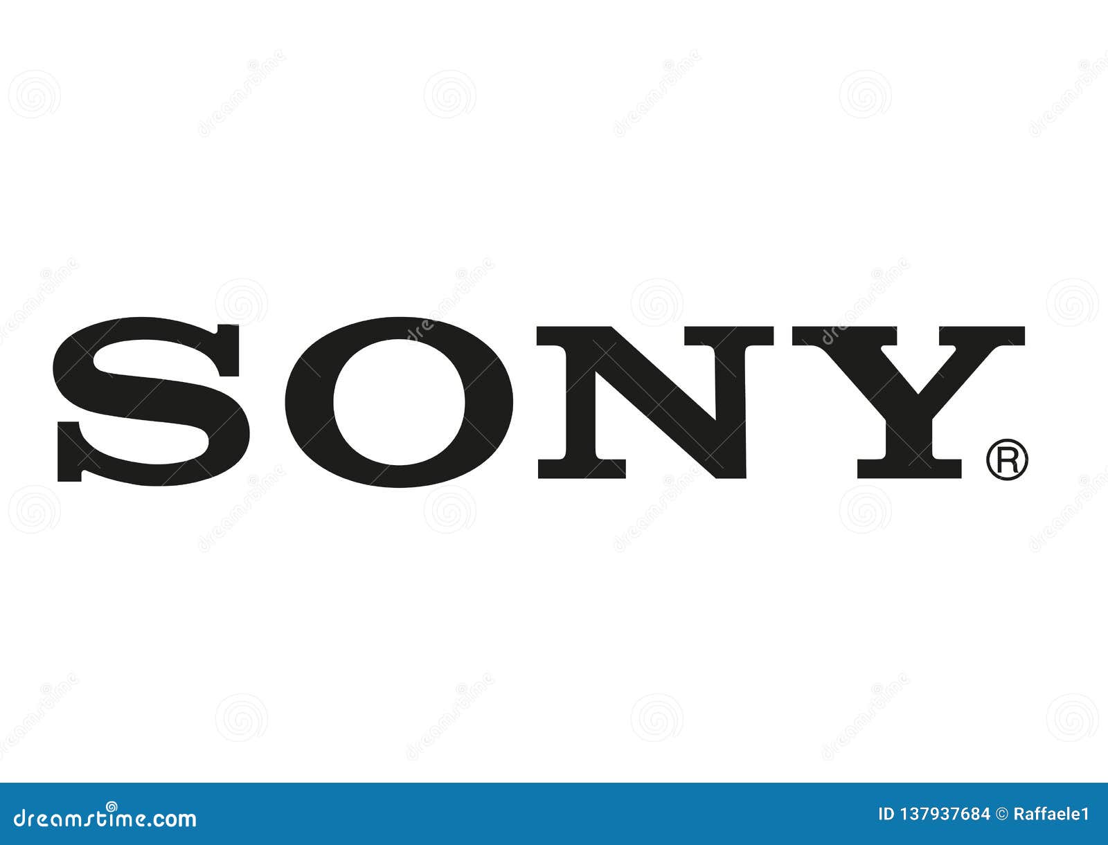 Sony Logo editorial stock image. Illustration of vector - 137937684