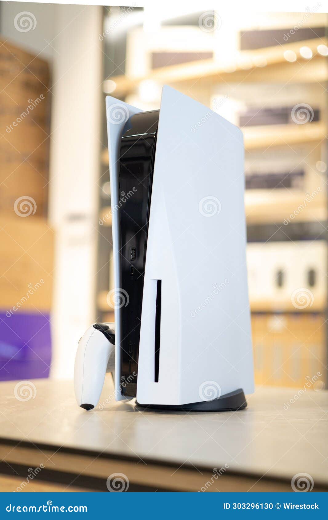 Sony PlayStation 5 in a Brightly Lit Retail Store, on a Table Editorial ...