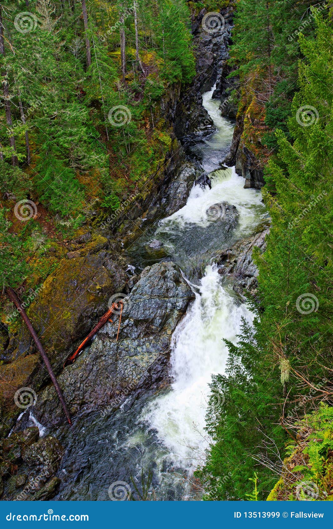 Sooke Potholes and Waterfall Stock Image - Image of narrow, cliff: 13513999