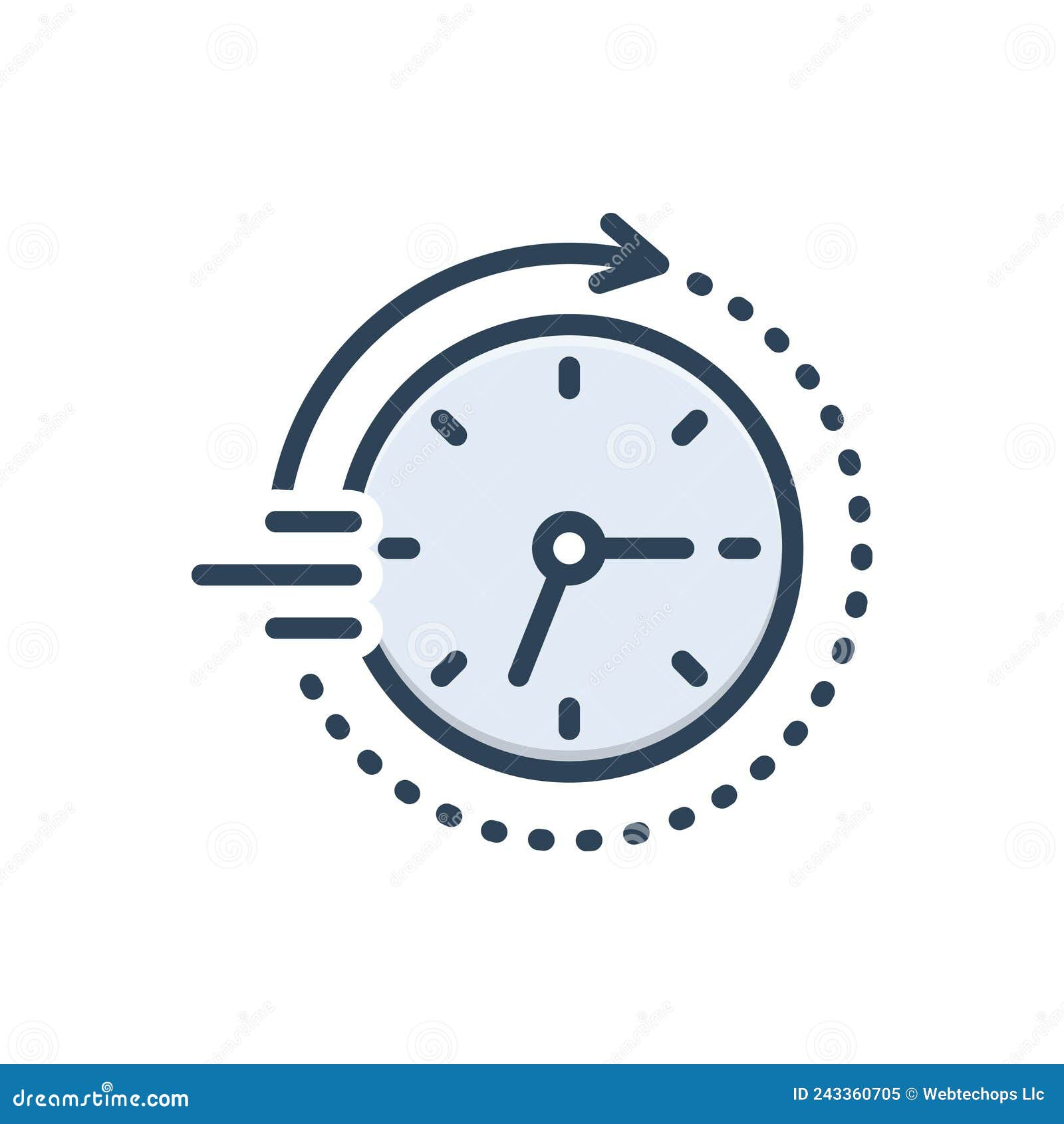 Color Illustration Icon for Soon, Time and Clock Stock Illustration ...