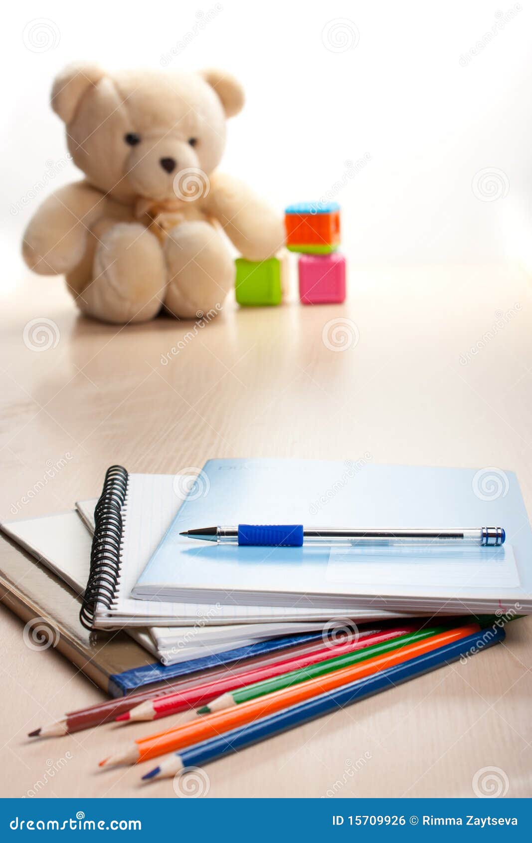 Soon the school. stock photo. Image of color, copy, pencil - 15709926