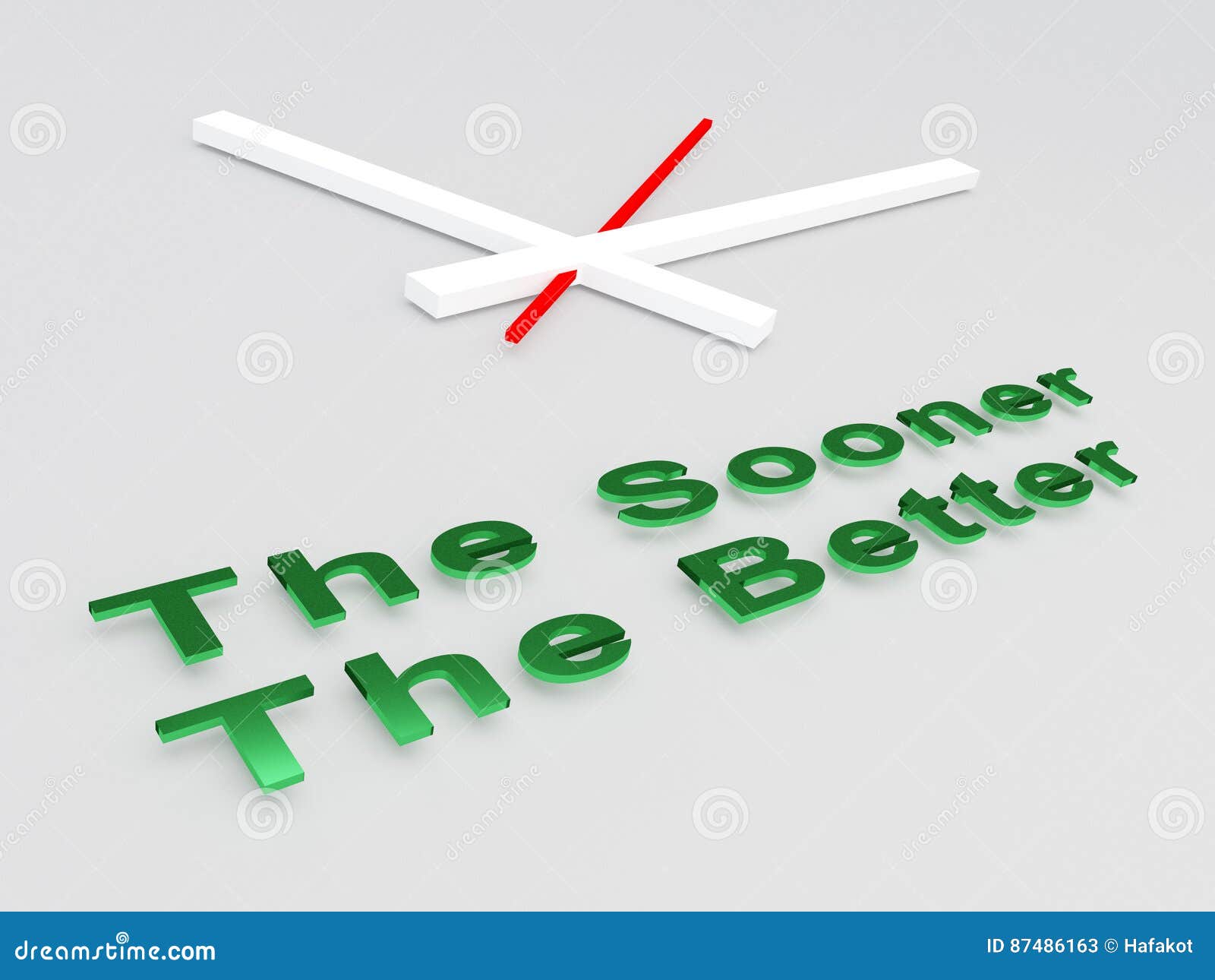 The Sooner the Better Concept Stock Illustration - Illustration of ...