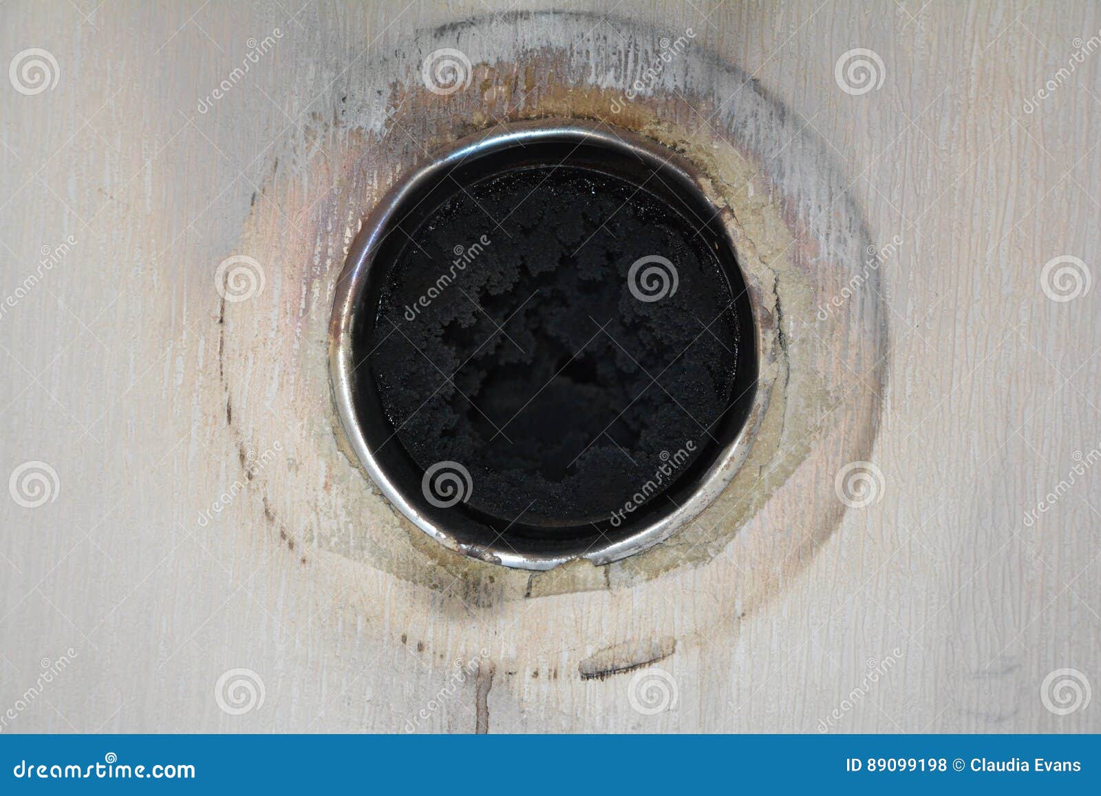 Soot Deposition in the Wall Feed of a Chimney Stove Stock Photo - Image ...
