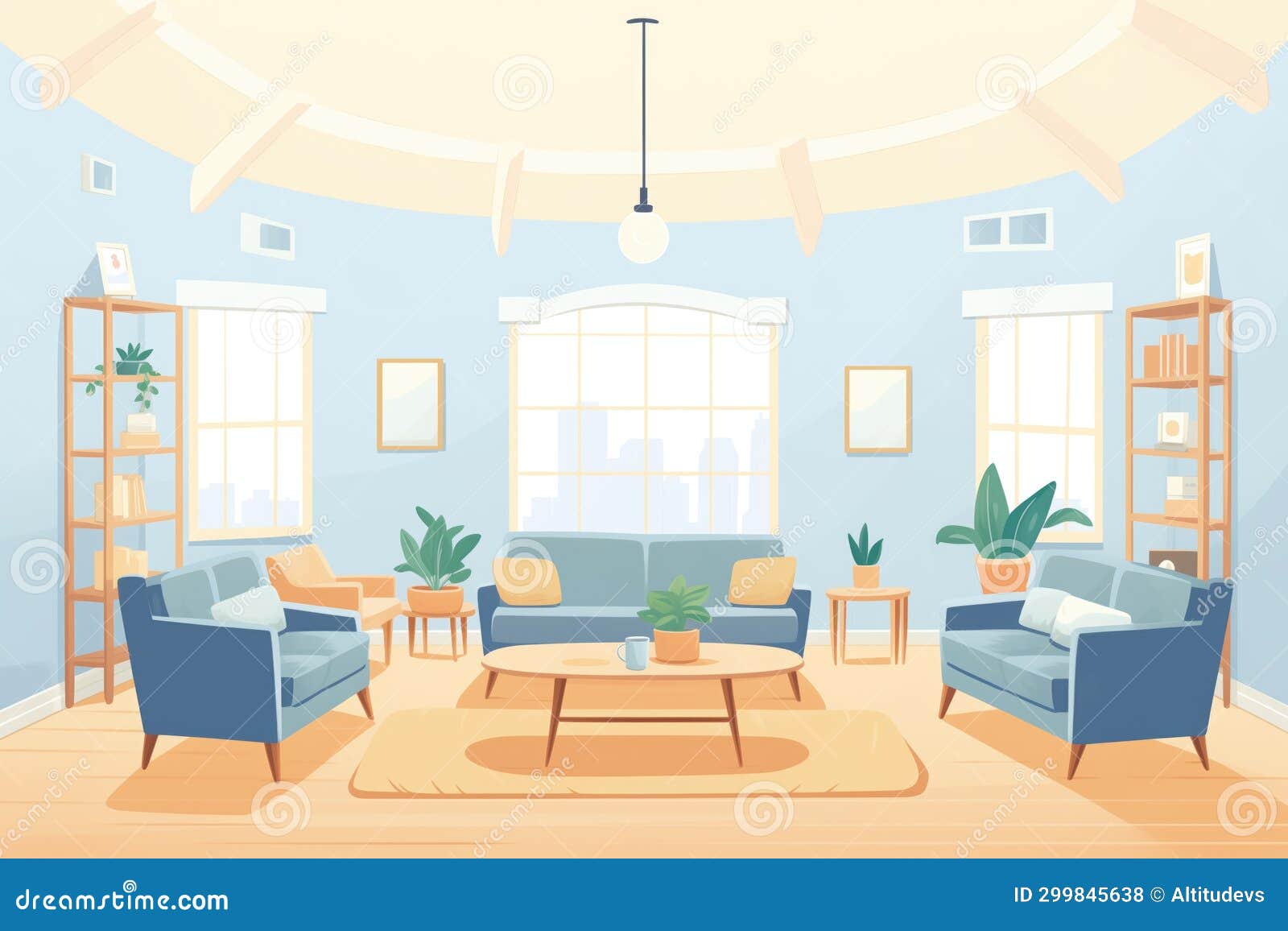 A Soothing Color Palette Room Designed for Supportive Group Sessions ...