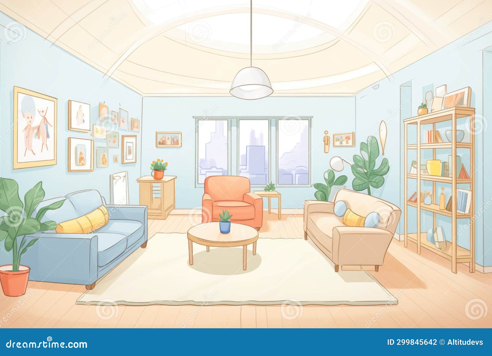 A Soothing Color Palette Room Designed for Supportive Group Sessions ...