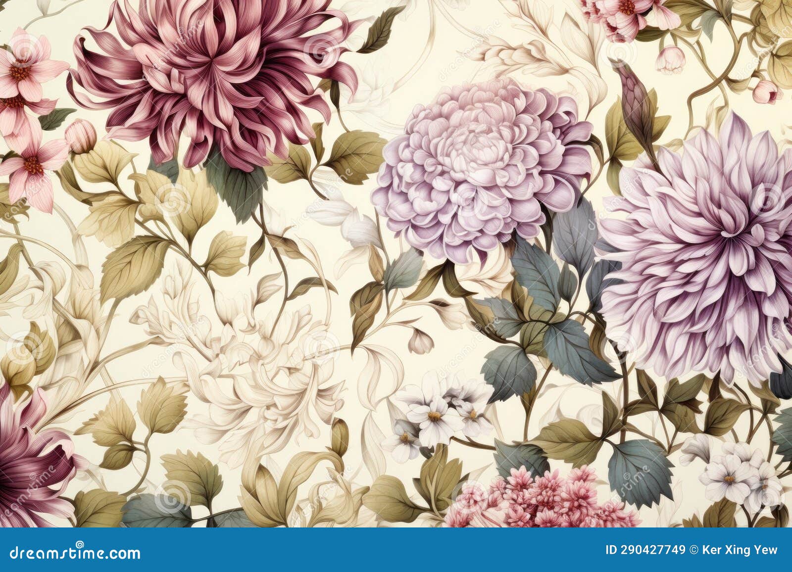Soothing Floral Patterns stock illustration. Illustration of pattern ...