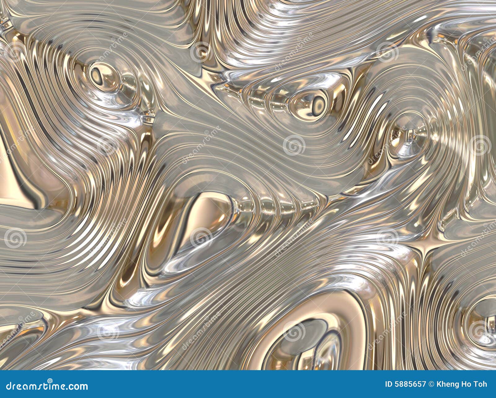 Soothing Liquid Flowing Metal Abstract Background Stock Illustration ...