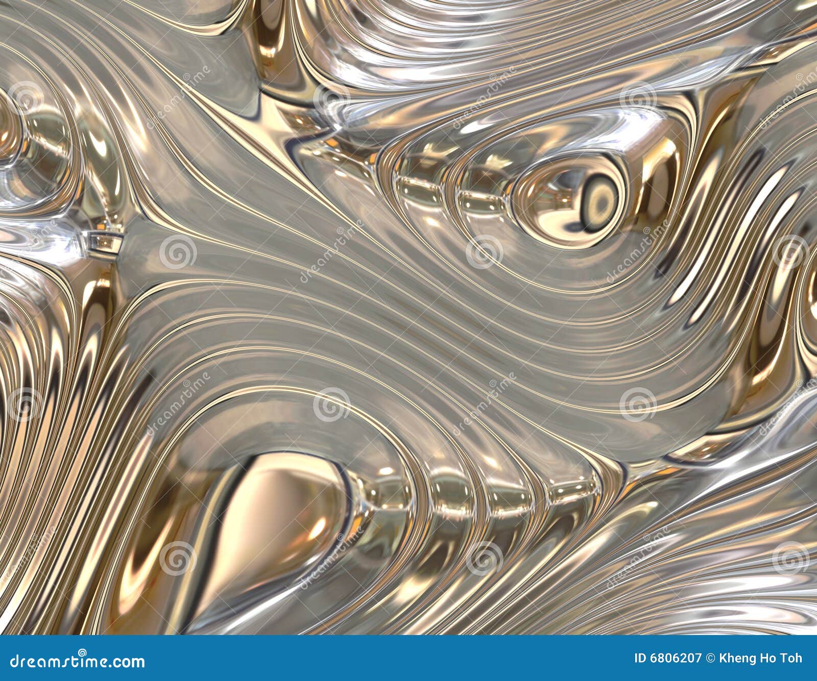Soothing Liquid Flowing Metal Abstract Background Stock Illustration ...