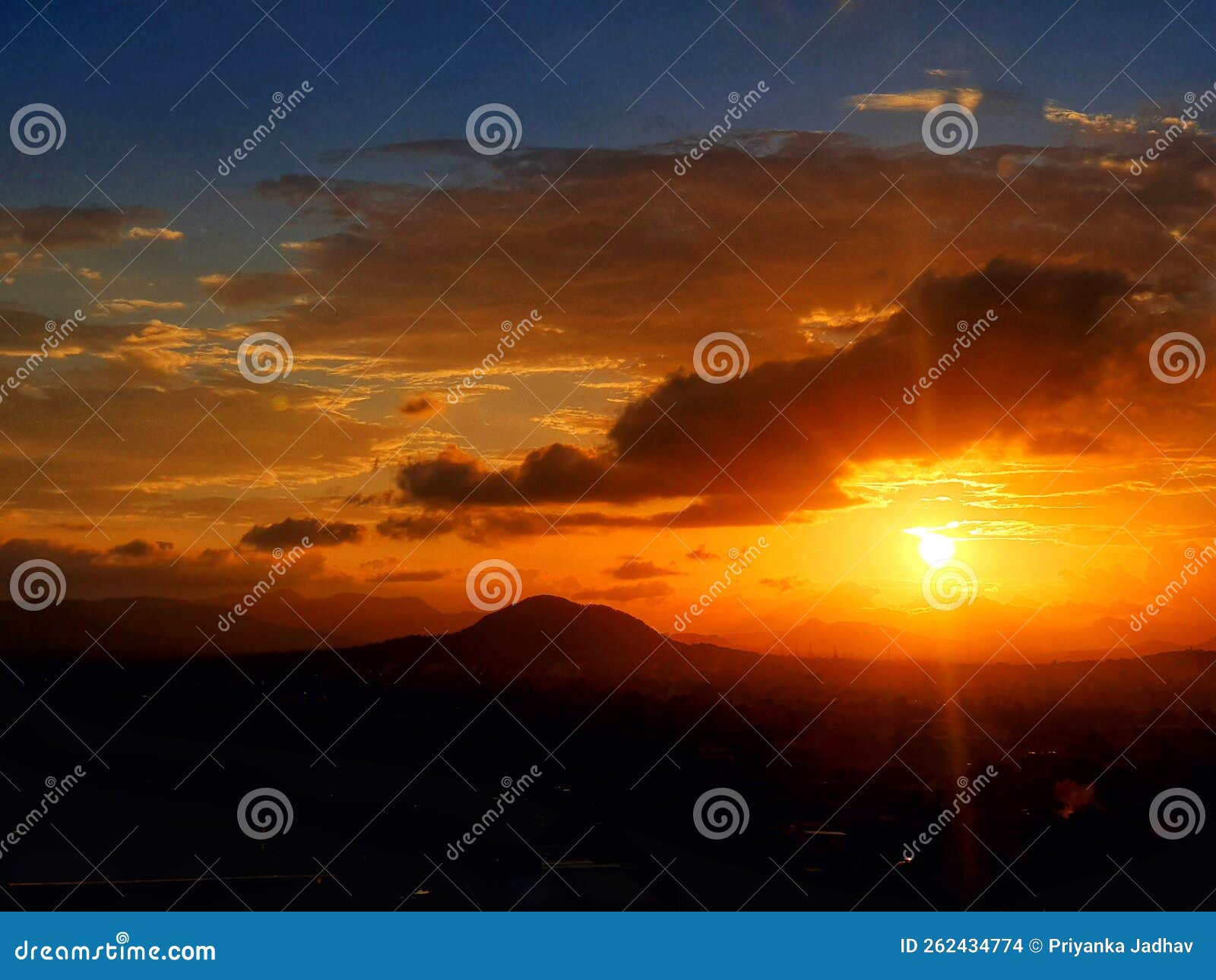 Soothing sunset view stock photo. Image of afterglow - 262434774