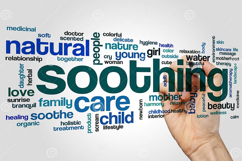Soothing word cloud stock photo. Image of medicine, cute - 88649968