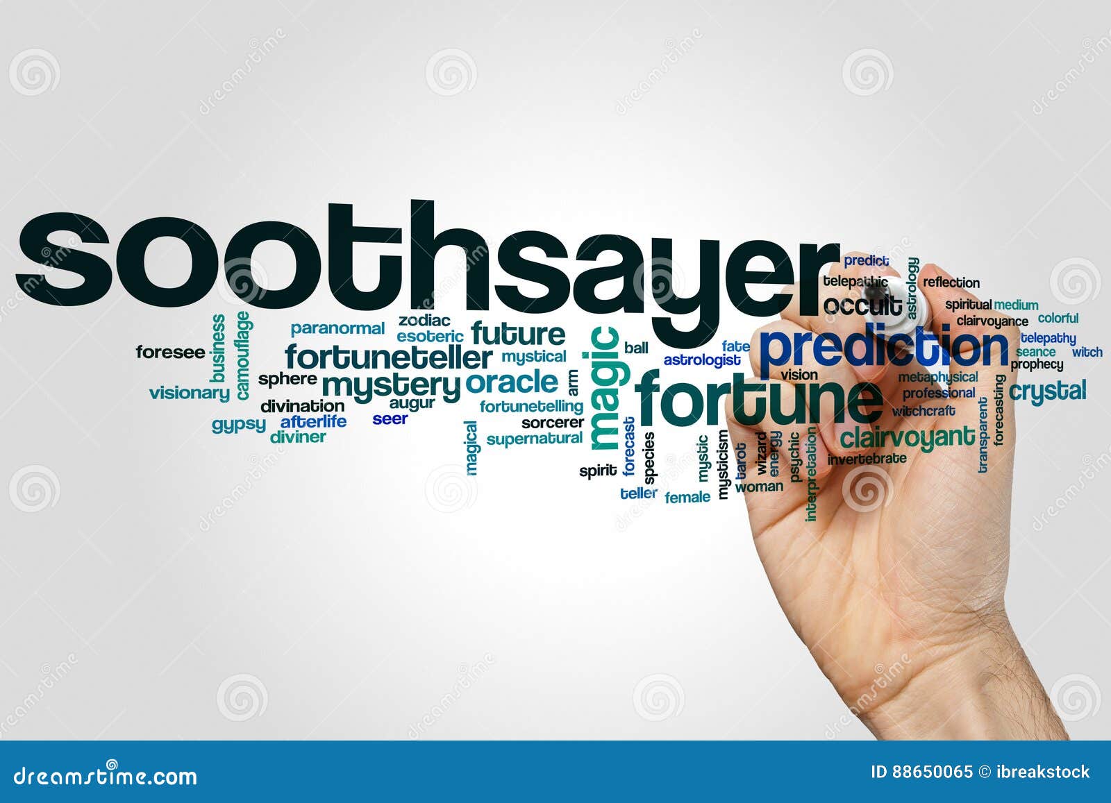 Soothsayer word cloud stock image. Image of soothsayer - 88650065