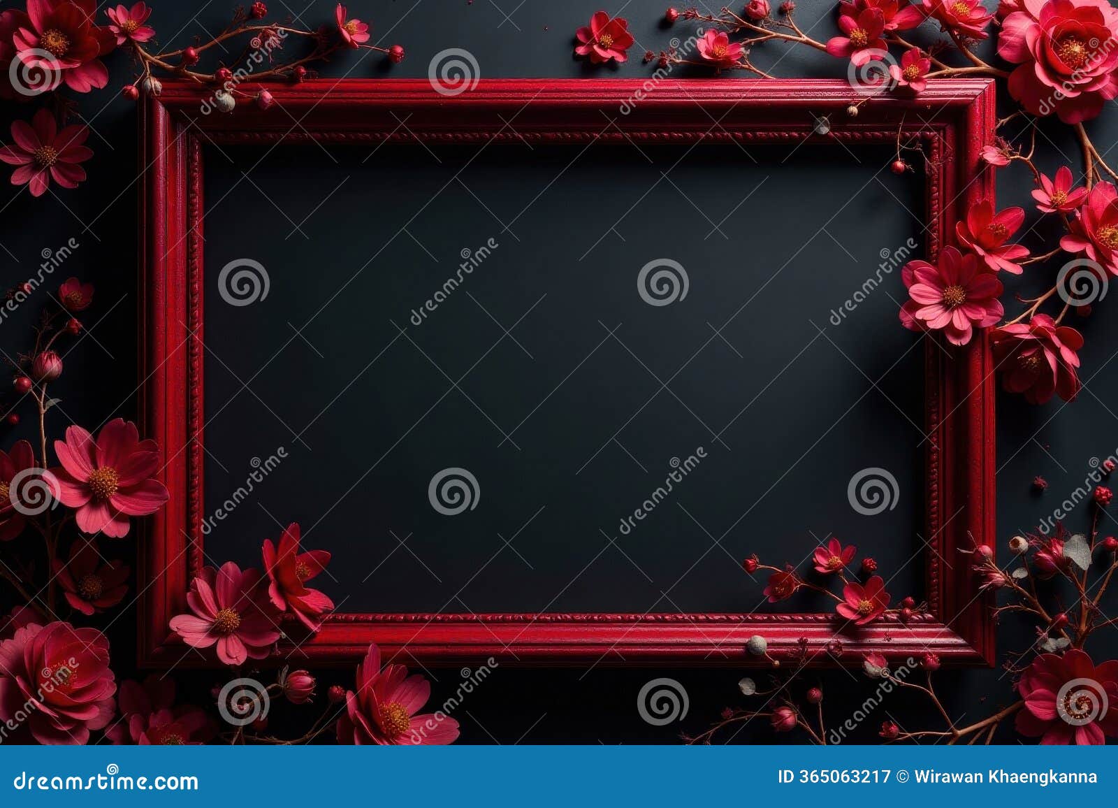 Sooty Black Wallpaper, Ruby Red Frame Dominates , Art Deco, Visual ...