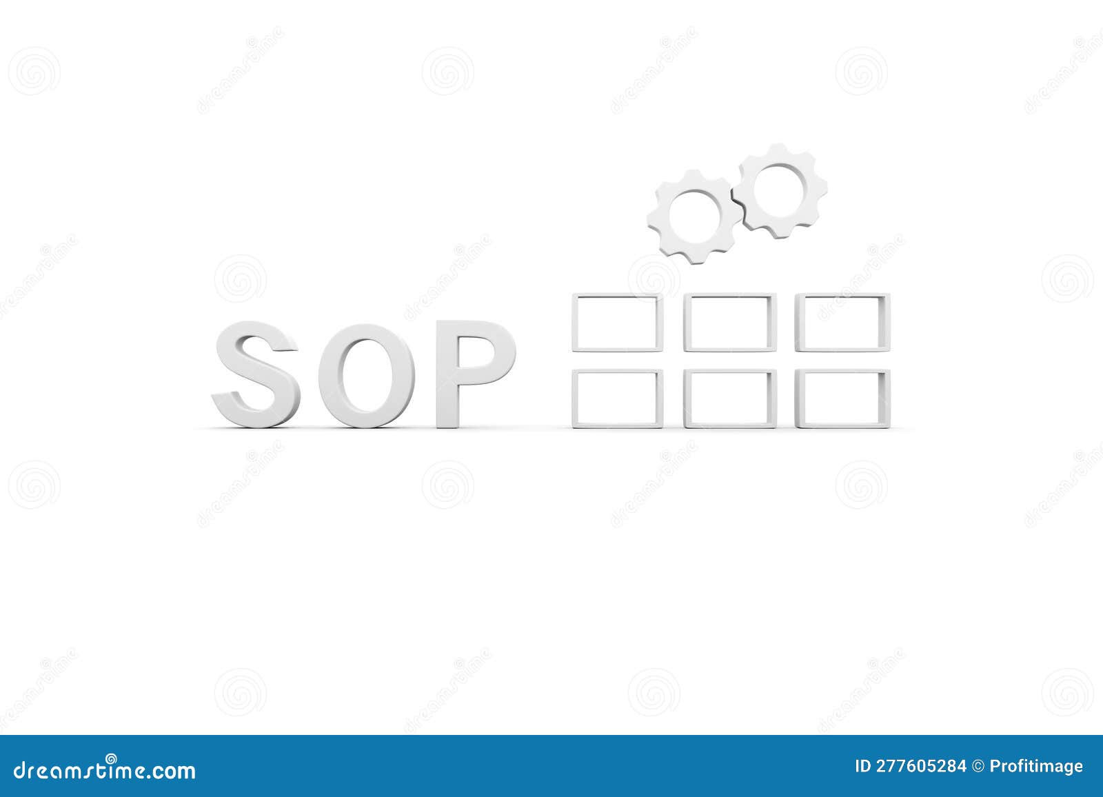 SOP Concept White Background 3d Stock Illustration - Illustration of ...
