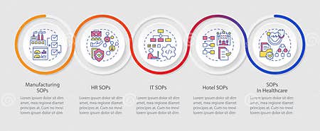 SOP Different Types Infographics Circles Sequence Stock Vector ...