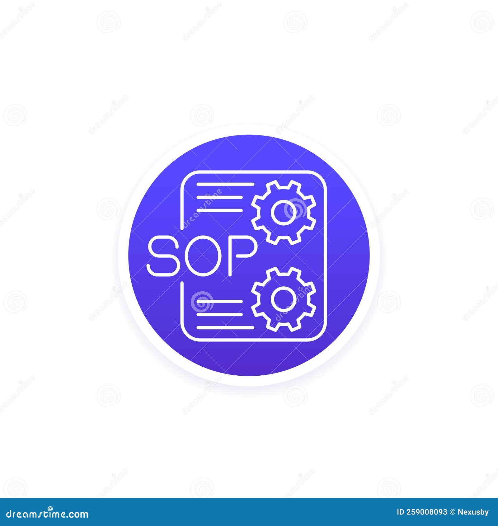 SOP Icon, Standard Operating Procedure Line Vector Stock Vector ...